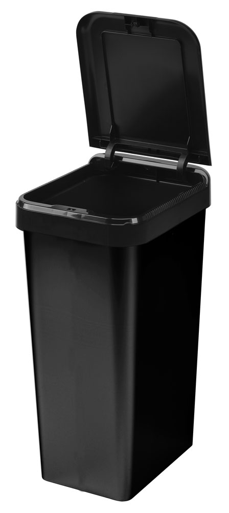 45L Moda Rectangular Touch Top Bin Black - Tontarelli | Bins UK